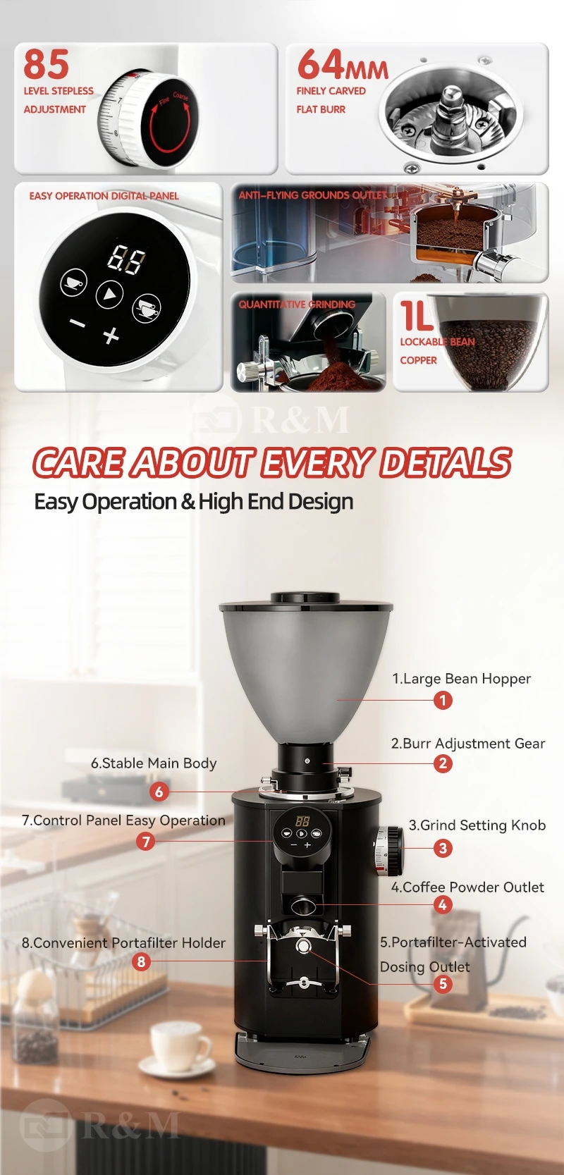 Single Shot Dose 1kg Df 83mm Disc Espresso Grind by Weight Coffee ...