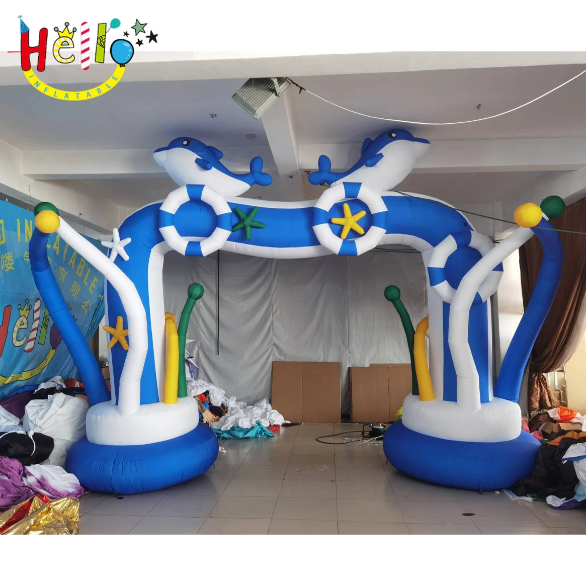 Custom Inflatable Ocean Theme Seaweed Dolphin Arch Marine Themed ...