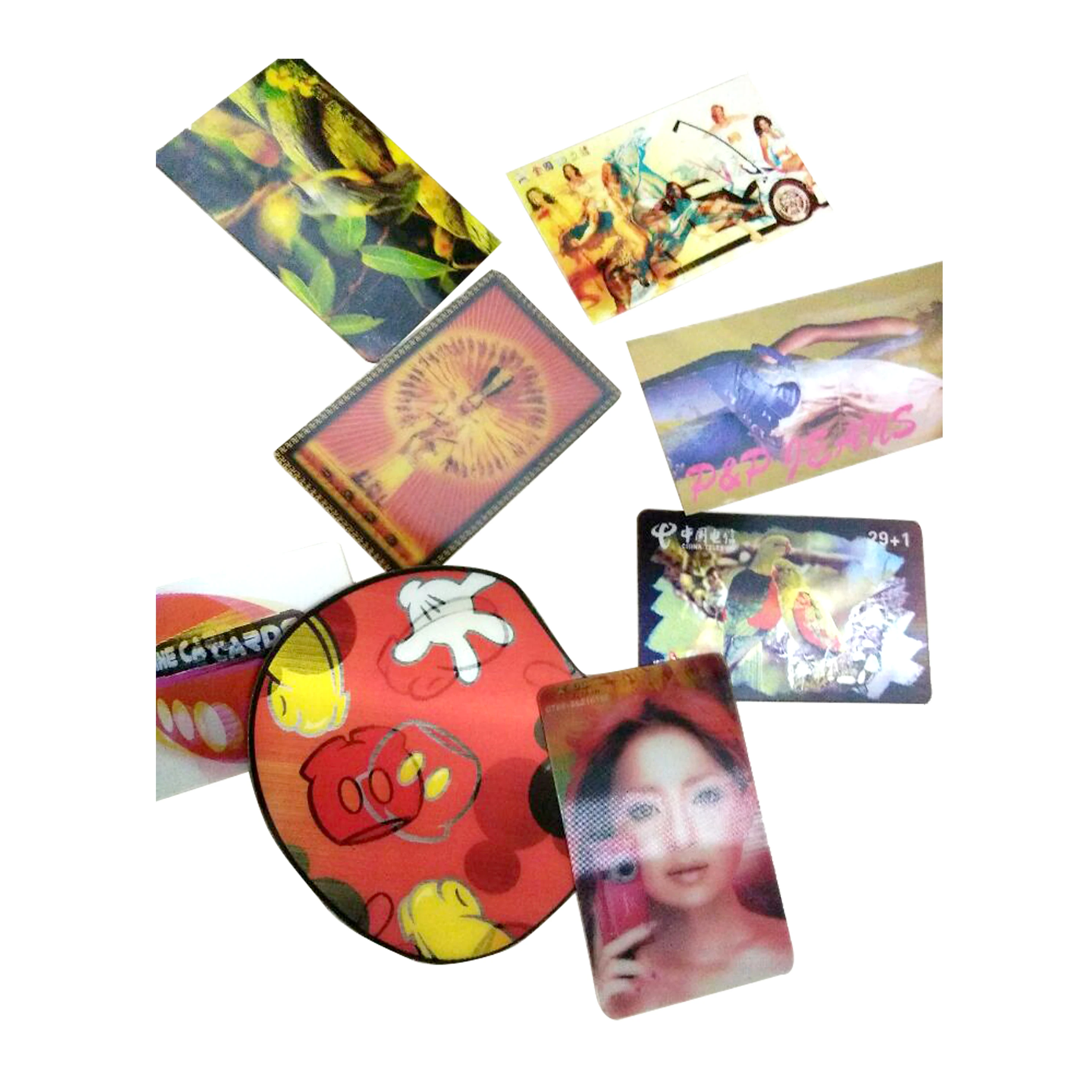 Security Lenticular Grating PVC Card Printing - Custom Labels