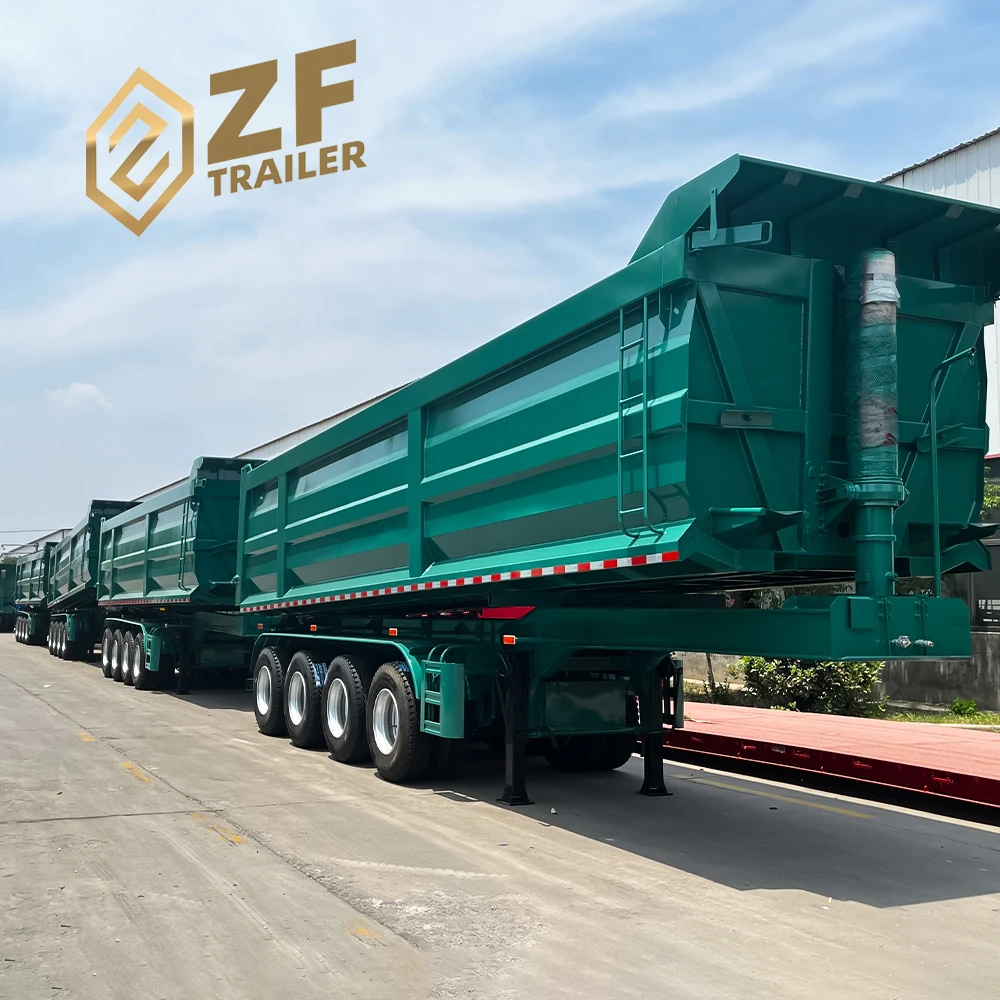 40ft 60ft 3/4/5 Axle 40 Ton 60 Tons 70t Rear Trailer Tipper Truck Dump ...