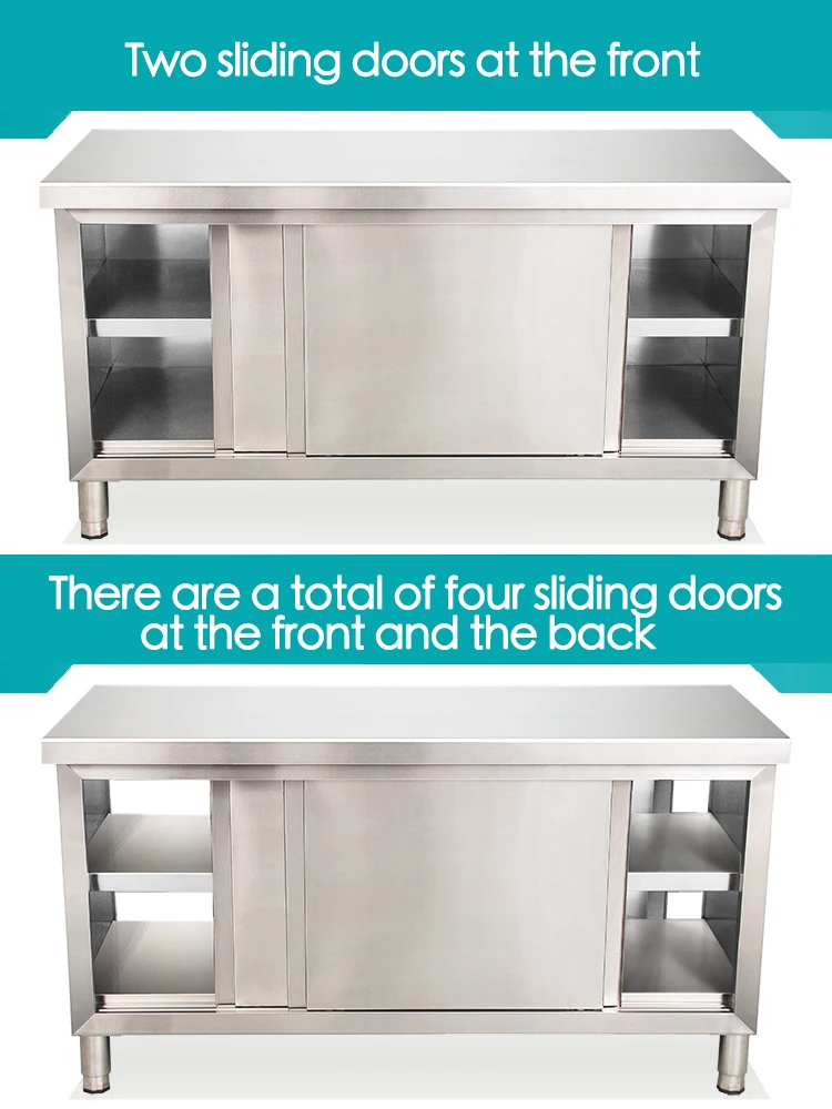 Commercial Kitchen Equipment Double Sliding Door Stainless Steel ...