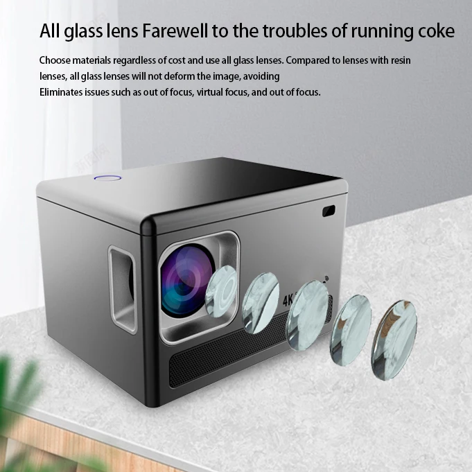 4K Smart Projector with Android 9, 4000 Lumens, Mini Home Theater, Full ...
