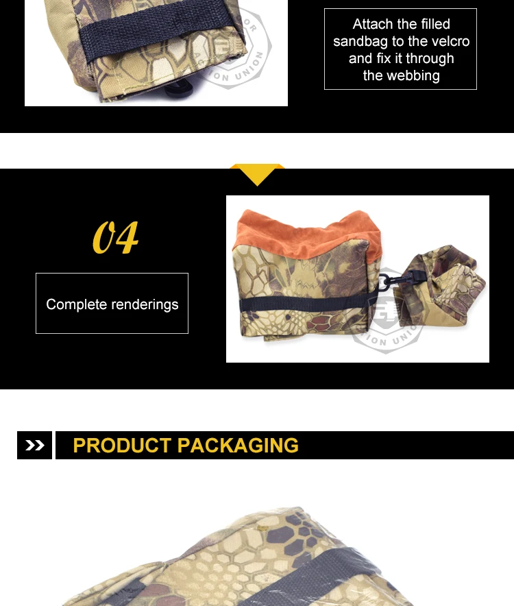 Action Union Hunting Accessory Front Rear Sandbag Stand Holder Pad Set ...