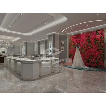 Gold Shop Interior Design Shelves For Jewelry Store Counter Display ...