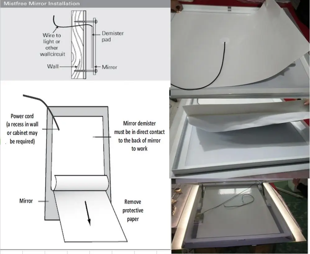 Customized Logo Waterproof Anti Fog Film for Bath Mirror