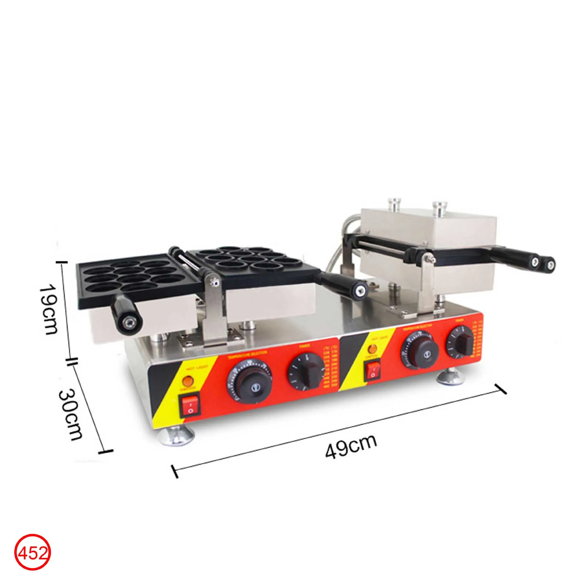 Commercial Electric 20 Mold Taiyaki Waffle Maker Gas Egg Walnut Shape ...