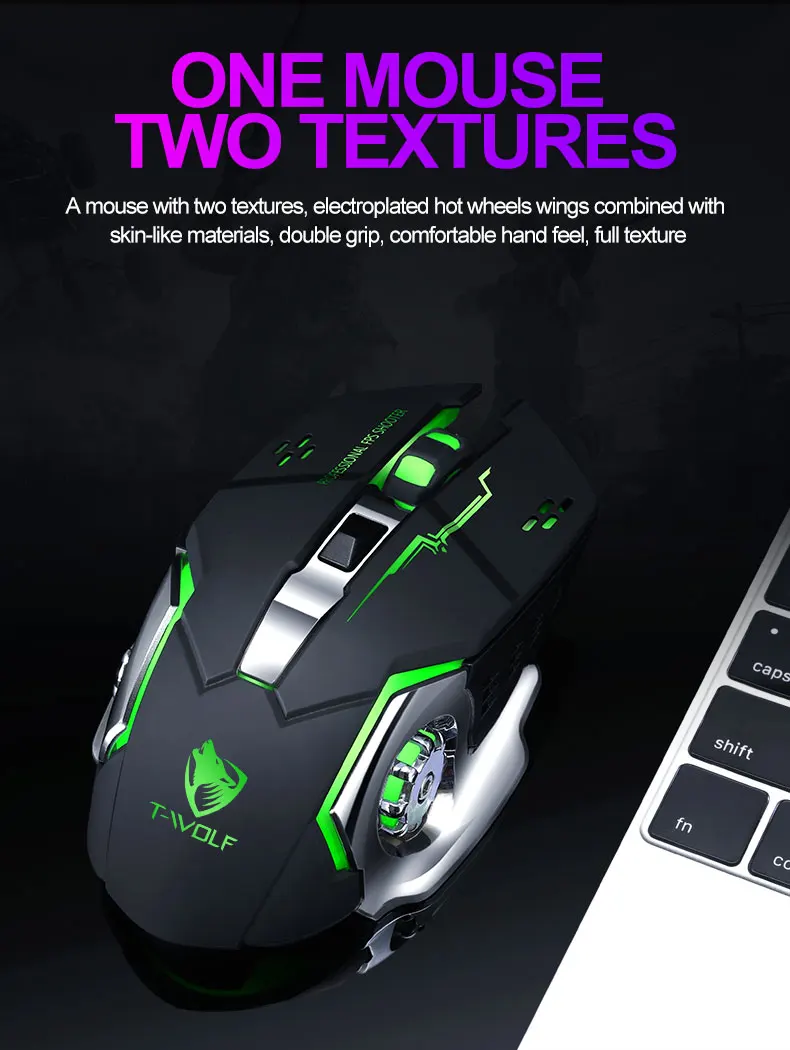 Factory Wholesale Wireless Mouse Portable Built-in Battery Rechargeable ...