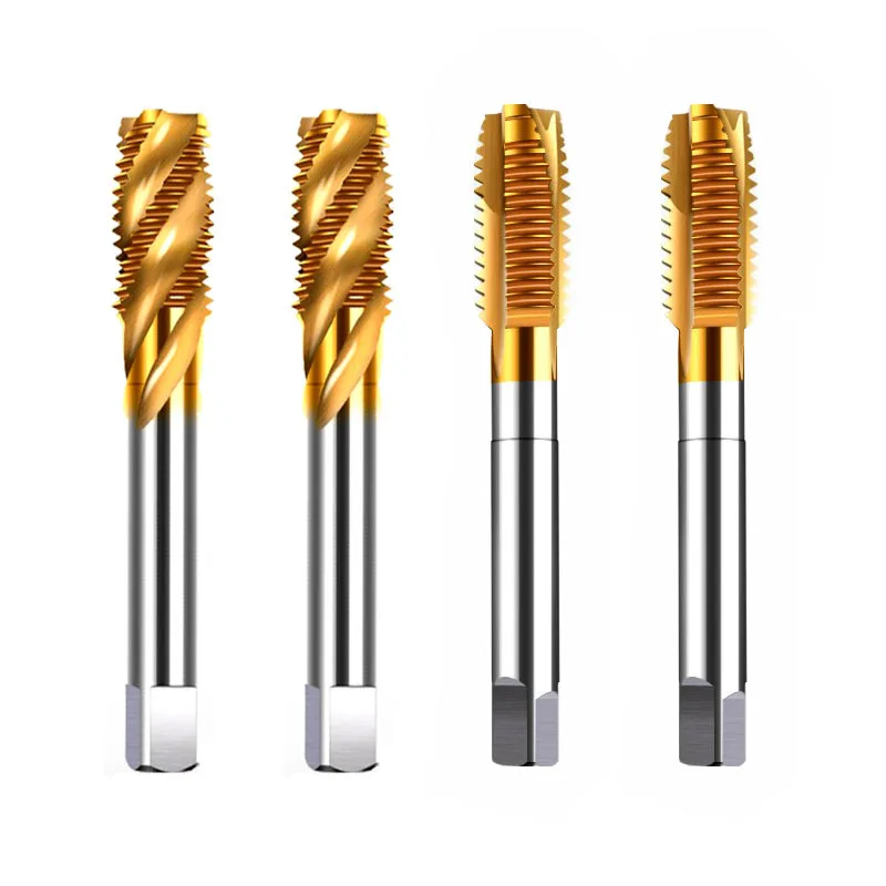 HSS Machine Spiral Tap Metric Titanium-plated Cobalt-containing Blind Hole Taps for Stainless ...