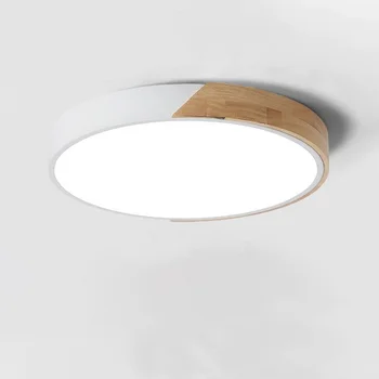 Nordic Wood Wooden Lamp Led Lights For Home Ceiling Light Round New Led ...