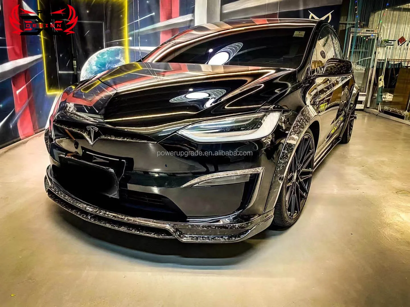 Perfect Fit Forged Carbon Front Lip Side Skirts Rear Diffuser Spoiler ...