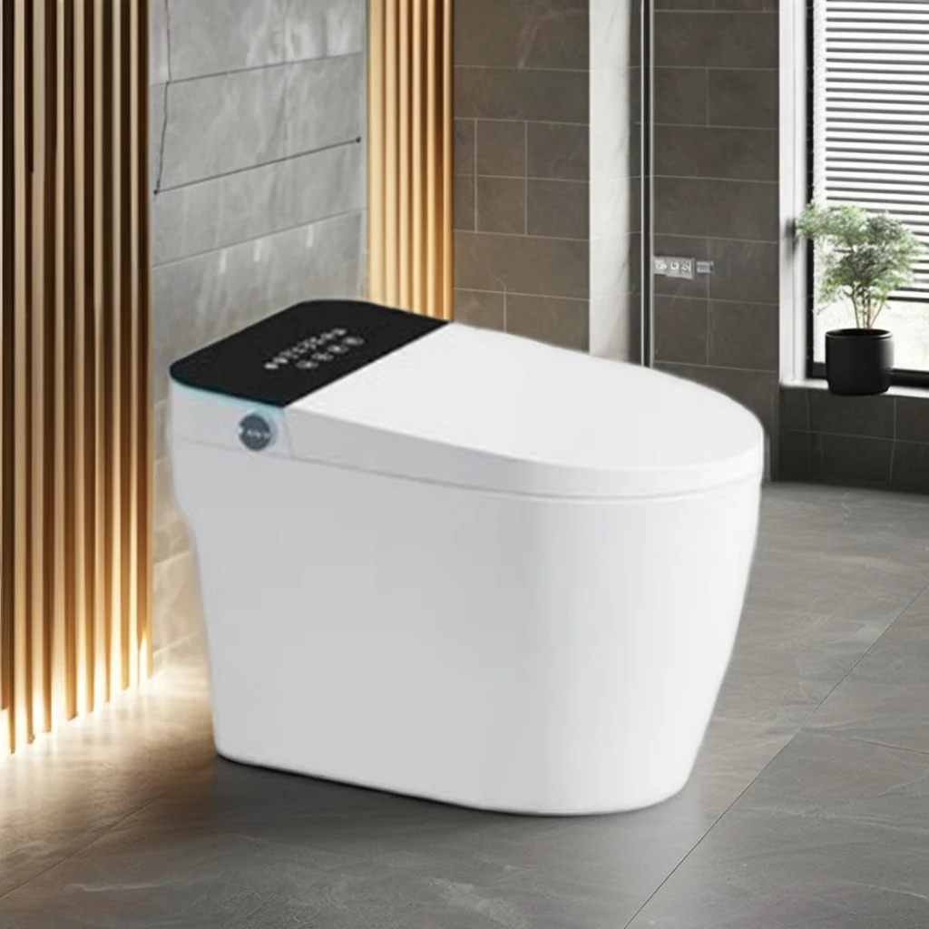 Premium Quality Smart WC Complete Set S-250mm Black Panel White Tank ...