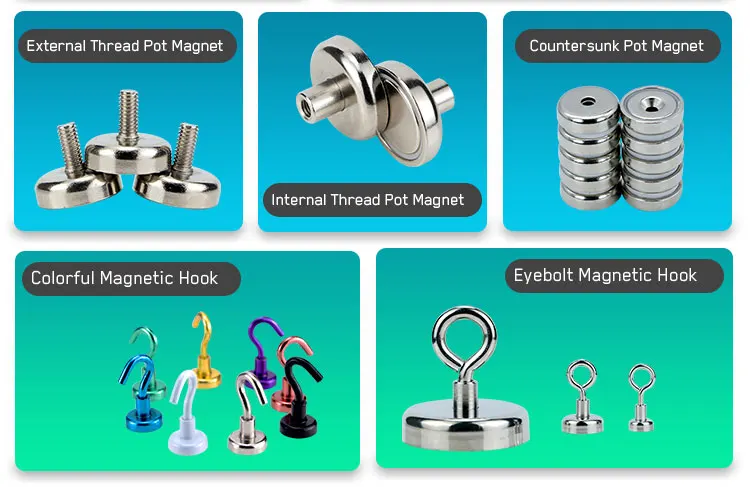 Strong Thread-Male Mounting Magnets External Threaded Stud Cup ...
