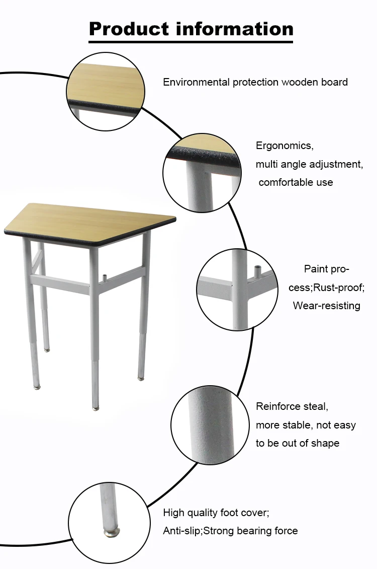 ZOIFUN Student Top Table - Durable Wooden Classroom Furniture