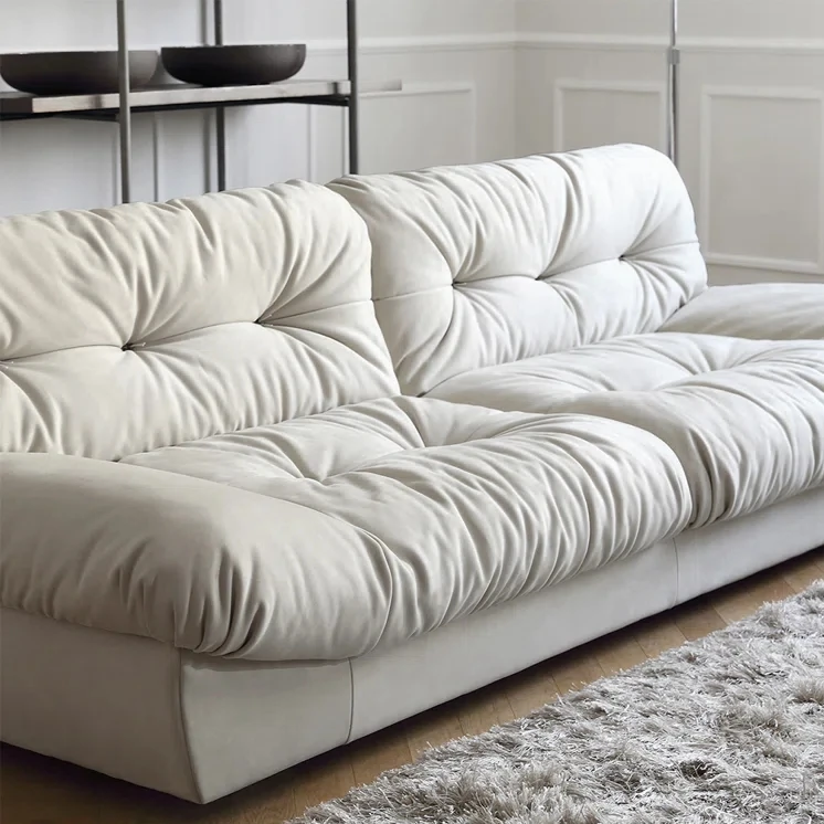NOVA Modern White Technology Fabric 2 Seater Upholstered Sofa Lounge ...