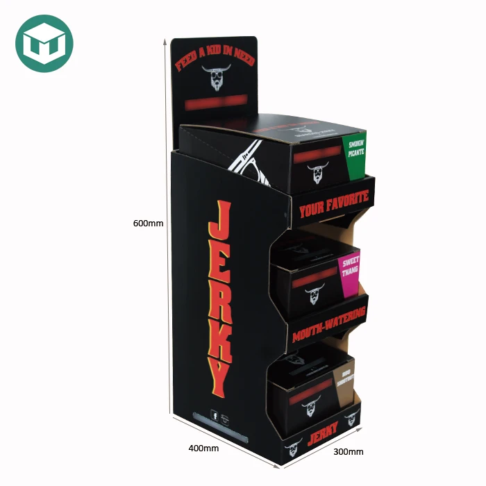 Customizable Cardboard Display Racks for Beef Jerky