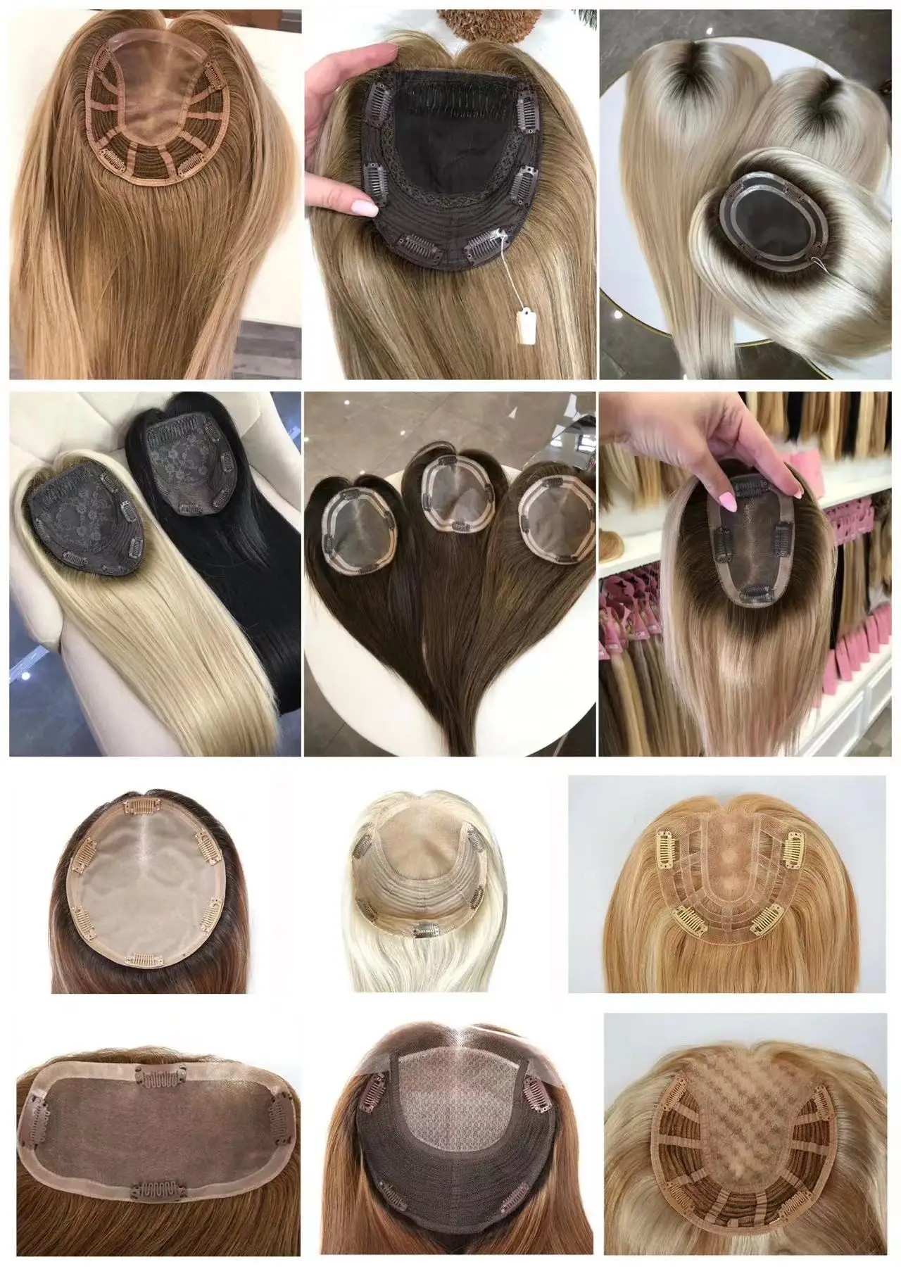 Best Silk Base Top Hairpiece for Thinning Hair - Ombre Ash Brown