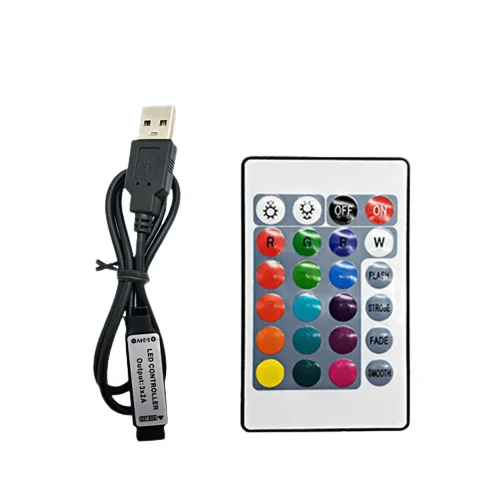 Mini 24 Key RGB Remote Control Dimmer - LED Strip Controller
