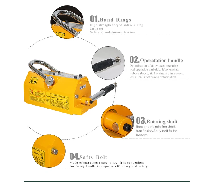 1 Ton Lifting Magnets Permanent Magnetic Lifter 880lbs 10 T Bar Magnet ...