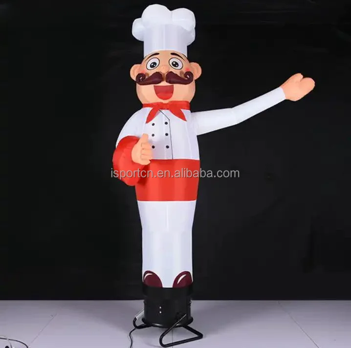 3m High Waving Hands Inflatable Chef Air Dancer For Restaurant ...