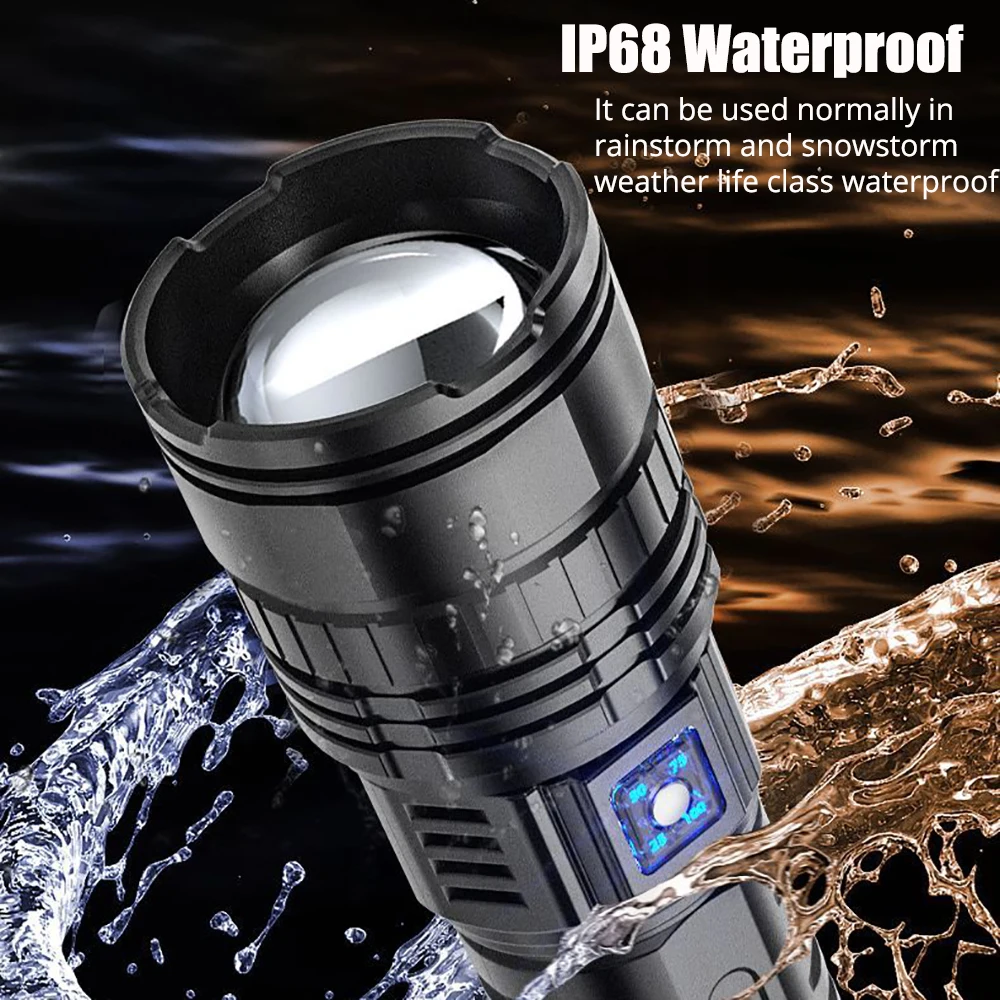 Super Powerful Long Range LED Emergency Spotlight Flashlight