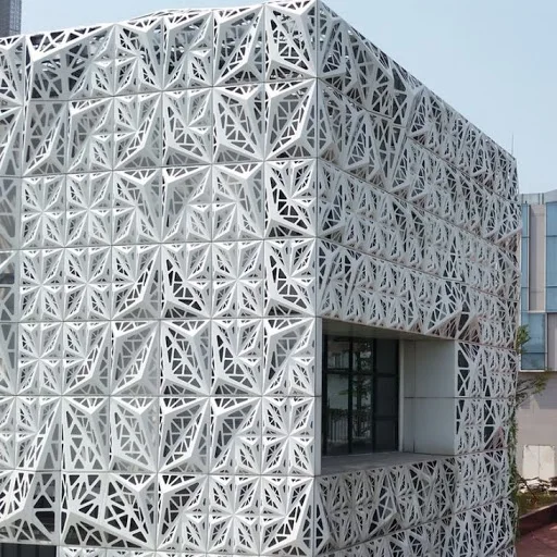3d Triangle Aluminum Panel Cladding Design Panels Perforation Wall ...