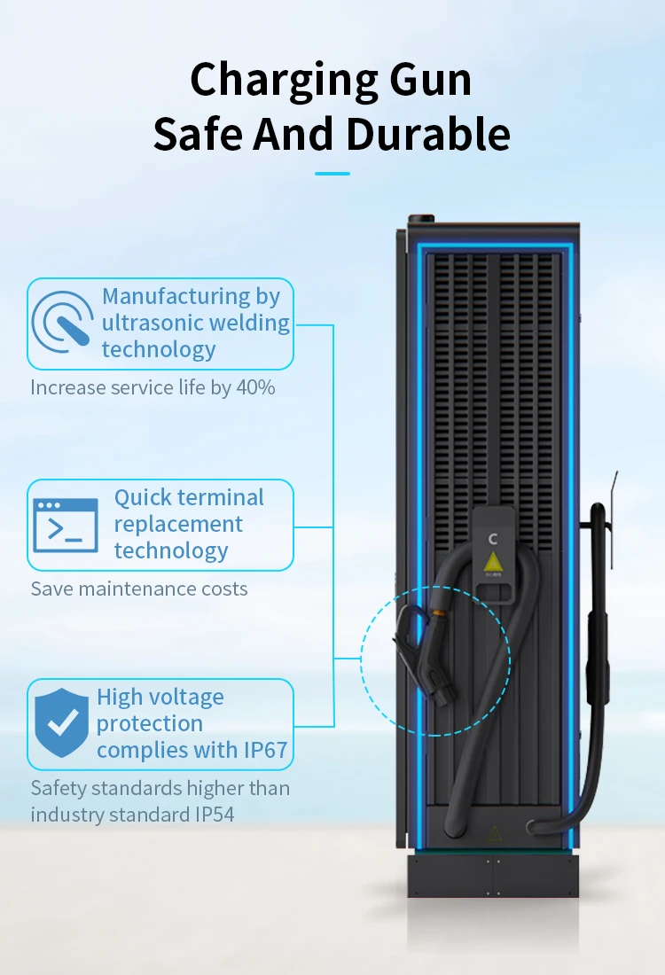 60kw 120kw 160kw Dc Dual Connector Charging Gun Multimedia Ev Charger ...