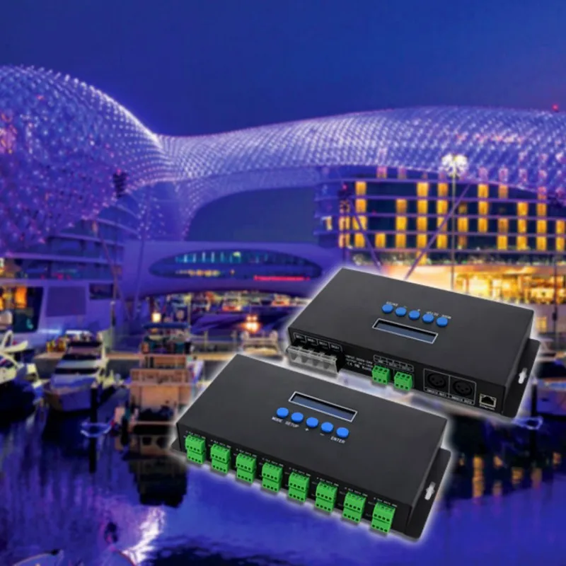 3A*16CH Artnet Control Ethernet SPI /DMX Pixel Light Led Controller for ...