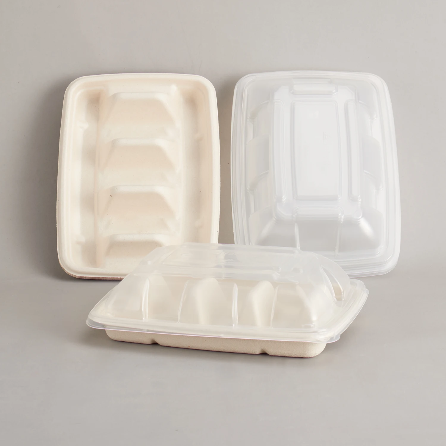 Taco Holder Taco Plate With 3 Compartments Takeaway Biodegradable ...