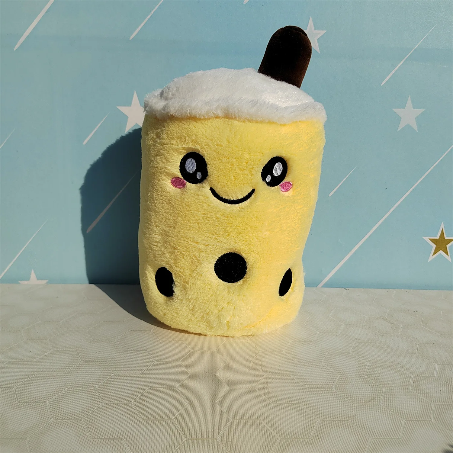 Creative New Furry Bubble Tea Cup Panda Plush Pillow Soft Plush Toy ...