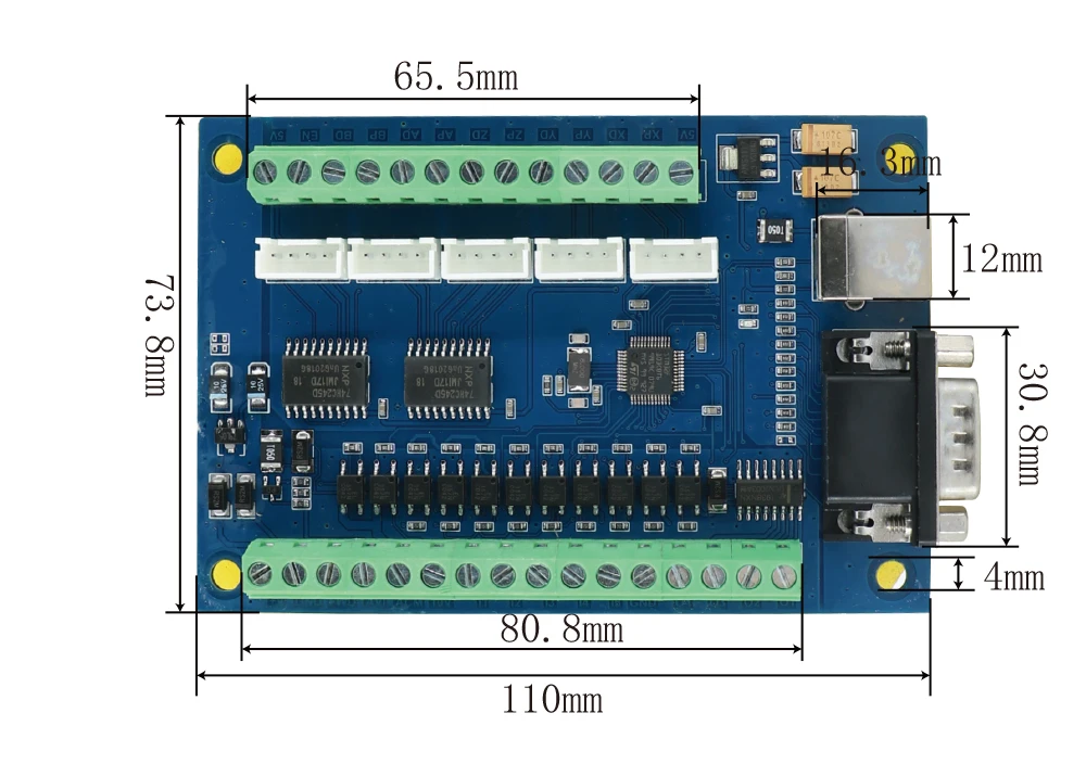 RNR Breakout Board USB MACH3 100khz 4 Axis Interface Driver