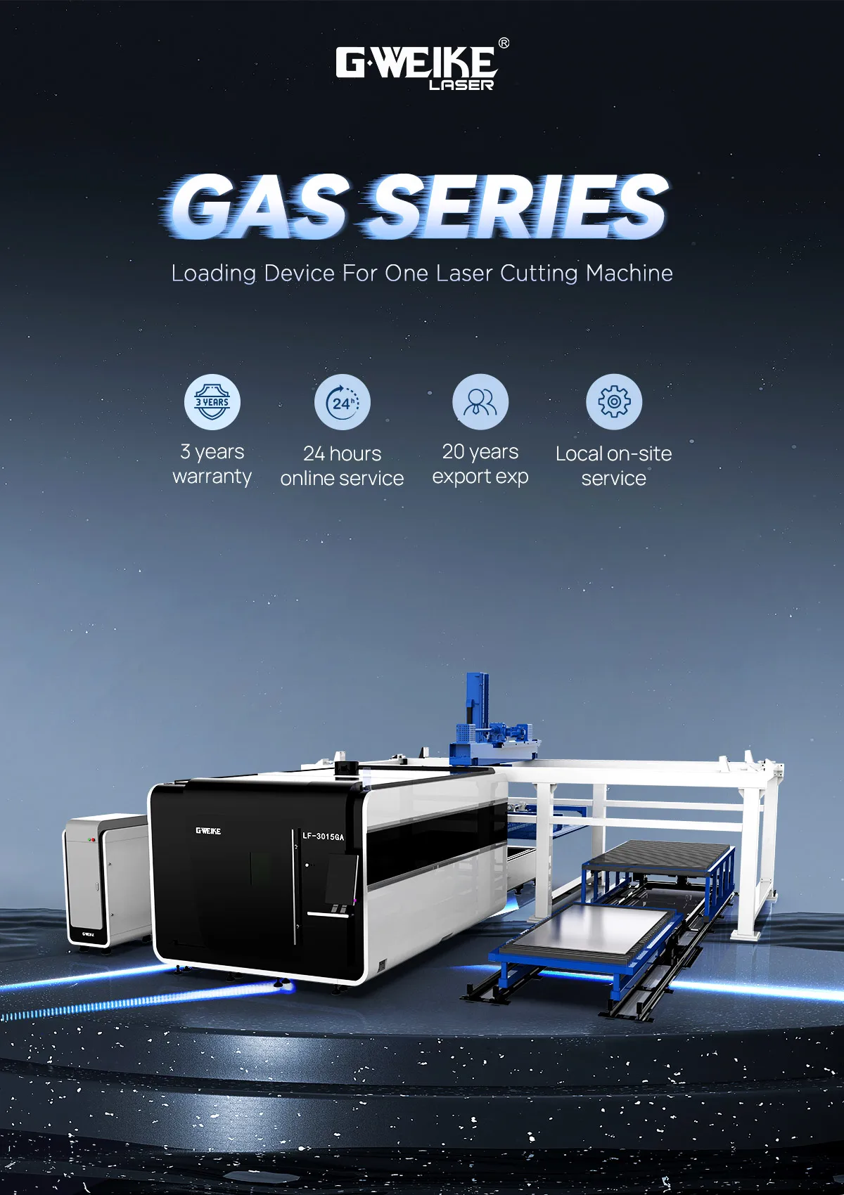 Gweike Lf3015gas Auto Loading And Unloading Fiber Laser Cutting Machine ...
