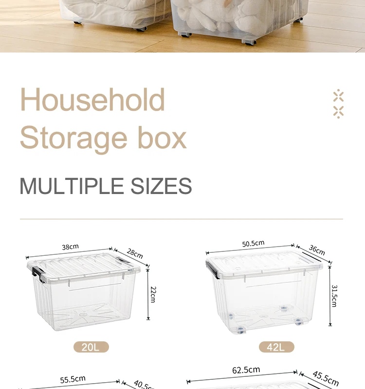Transparent Storage Lock Boxdetachable Plastic Storage Box,Durable Open ...