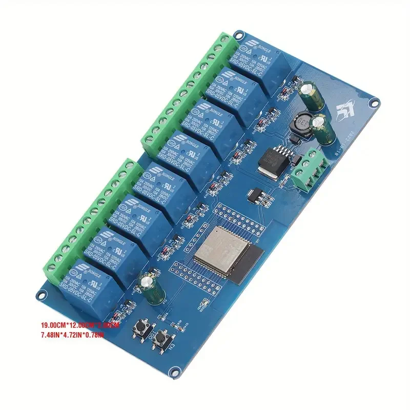 ESP32 WiFi Relay Board, 8 Channel Wireless Control Module with BLE ...