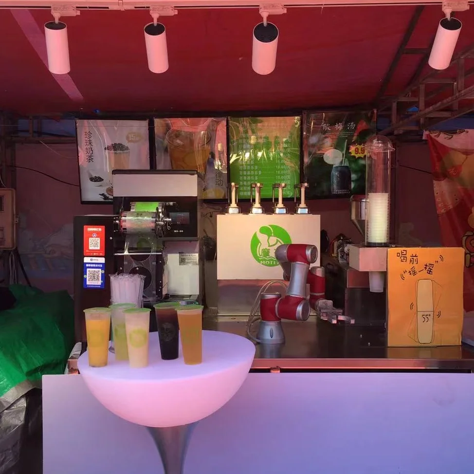 Factory Direct Sale Robot Arm Boba Vending Machine Robot Frozen Drink ...