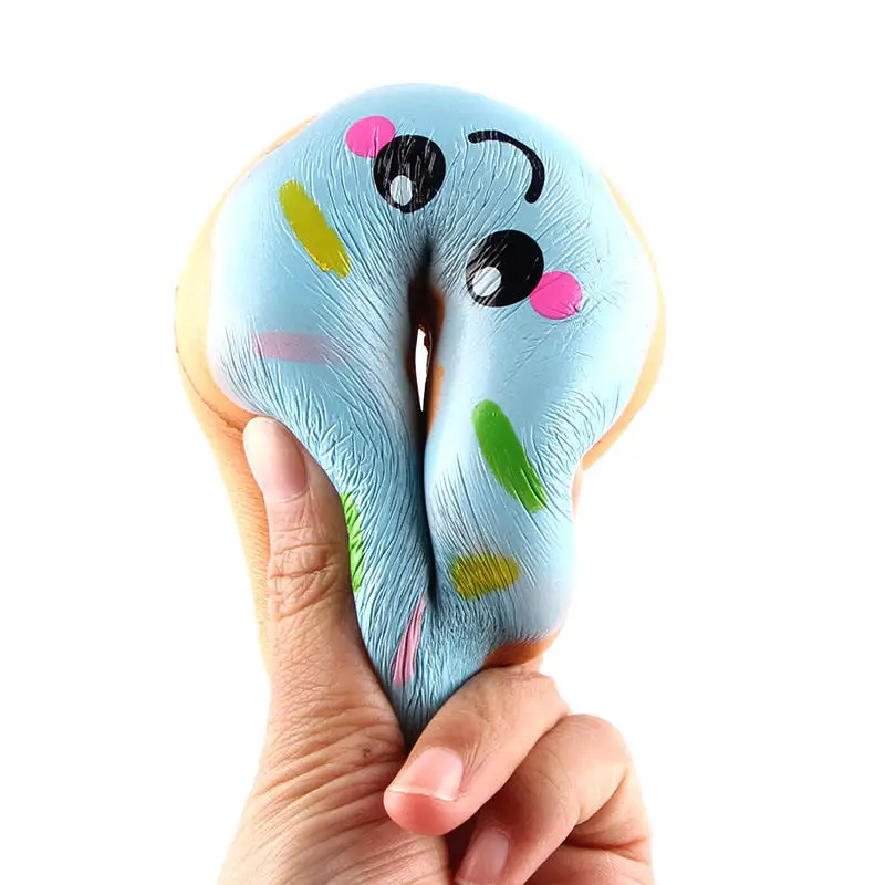 Promotional Custom Shape Squishy Soft Stress Pu Foam Toy Smile Donuts Squeeze Anti Stress Toys ...