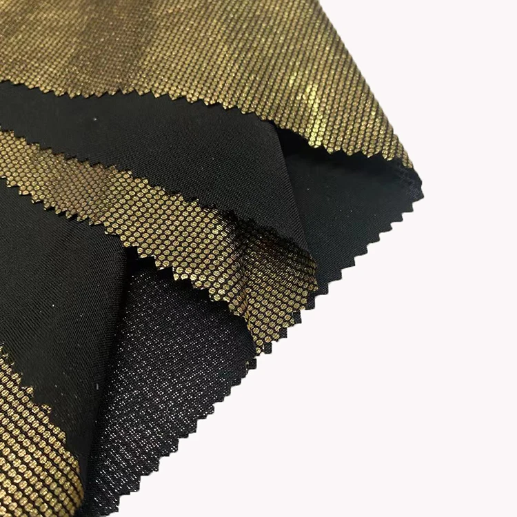 Dot Gilding Knit Mesh Tan Through Polyester Spandex Fabric For ...
