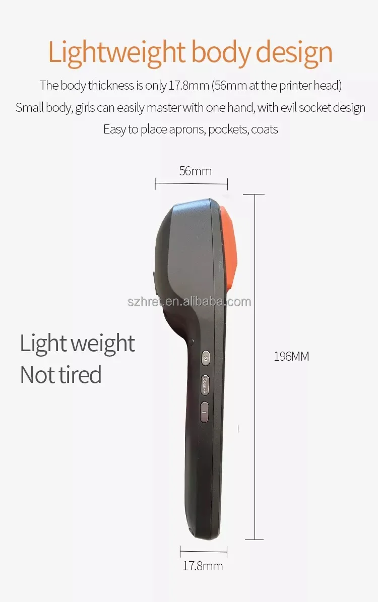 H5 Pos Terminal Receipt Printer Android 8.1 Handheld Mobile Pos With 3g ...