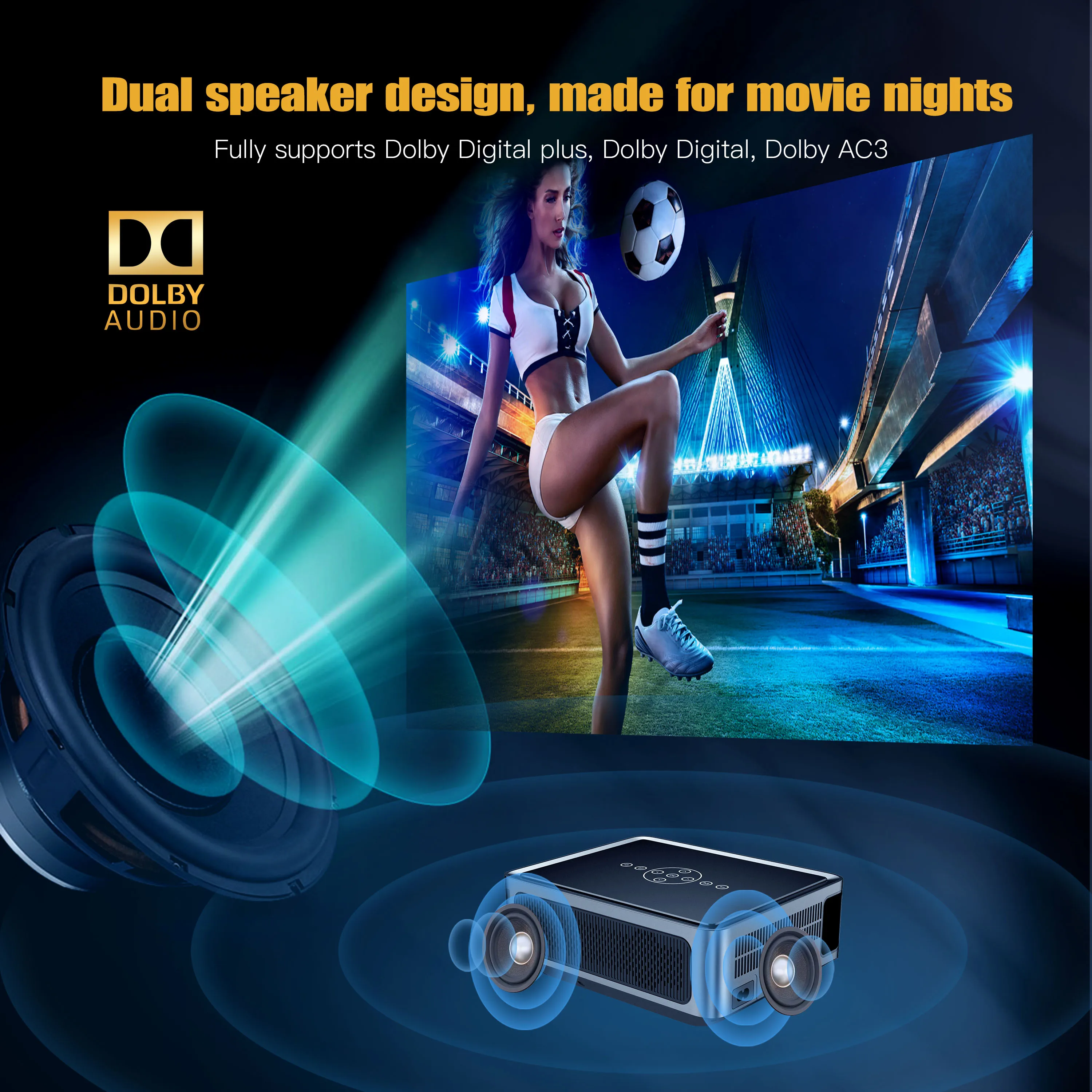 XNANO X1 PRO Projectors - 4K 1080P Smart LED Home Theater