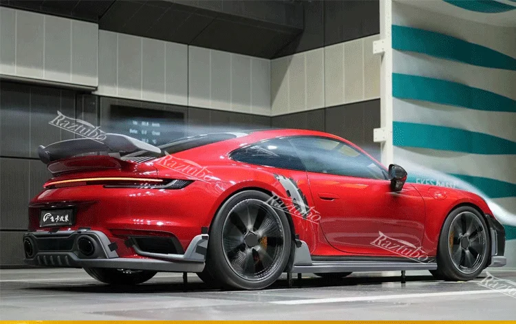 Dry Carbon Fiber Rear Diffuser Fiber Rear Lip Rear Bumper For Porsche ...