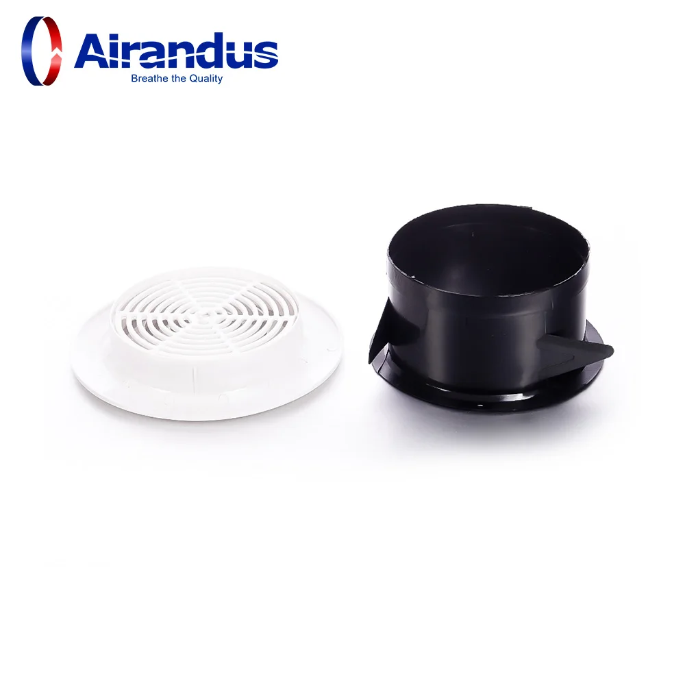 Hvac System Abs Plastic Air Vent Grille Diffuser Covers Round White Air ...