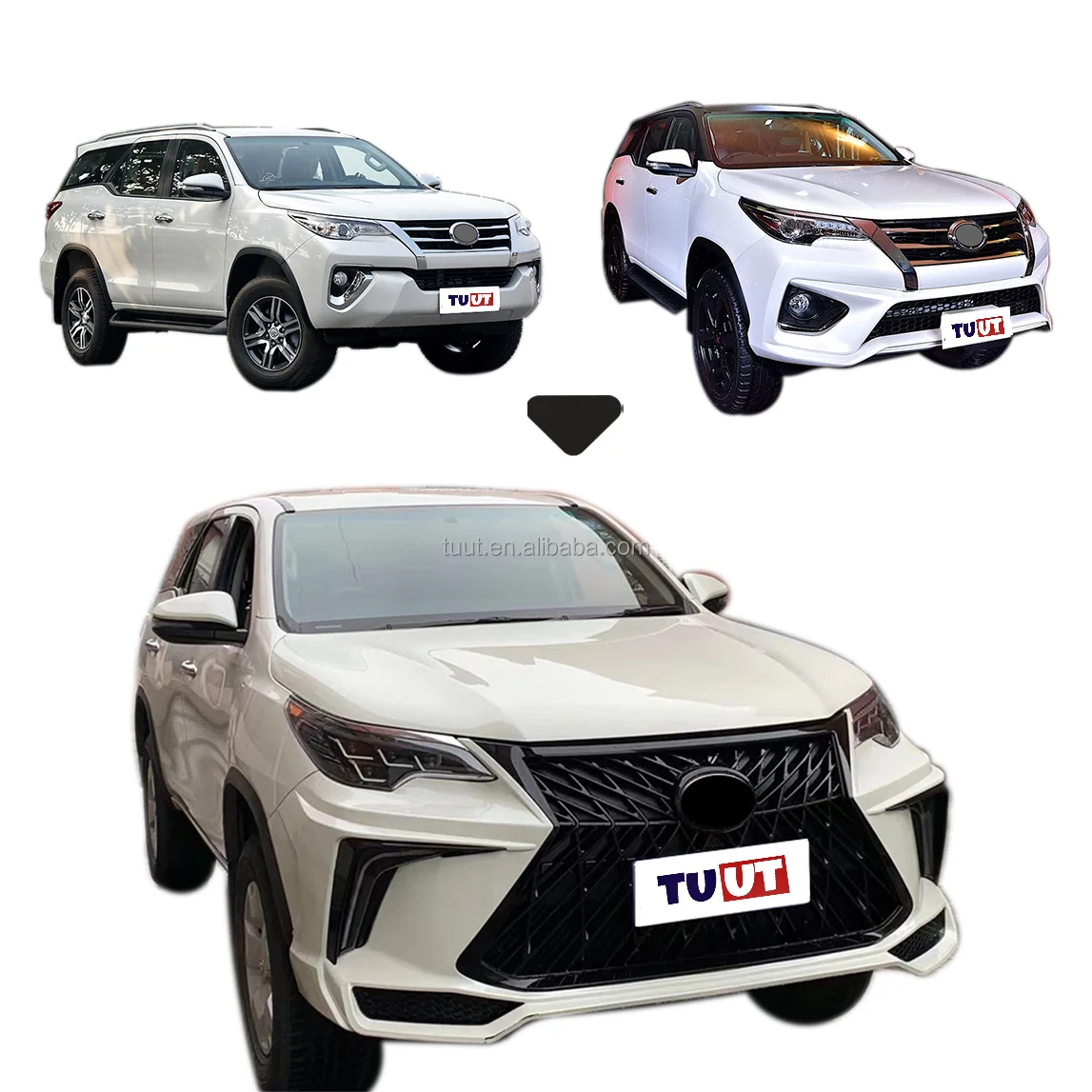 Auto Facelift Refit Body Kit Assembly With Front Lamp For Toyota ...