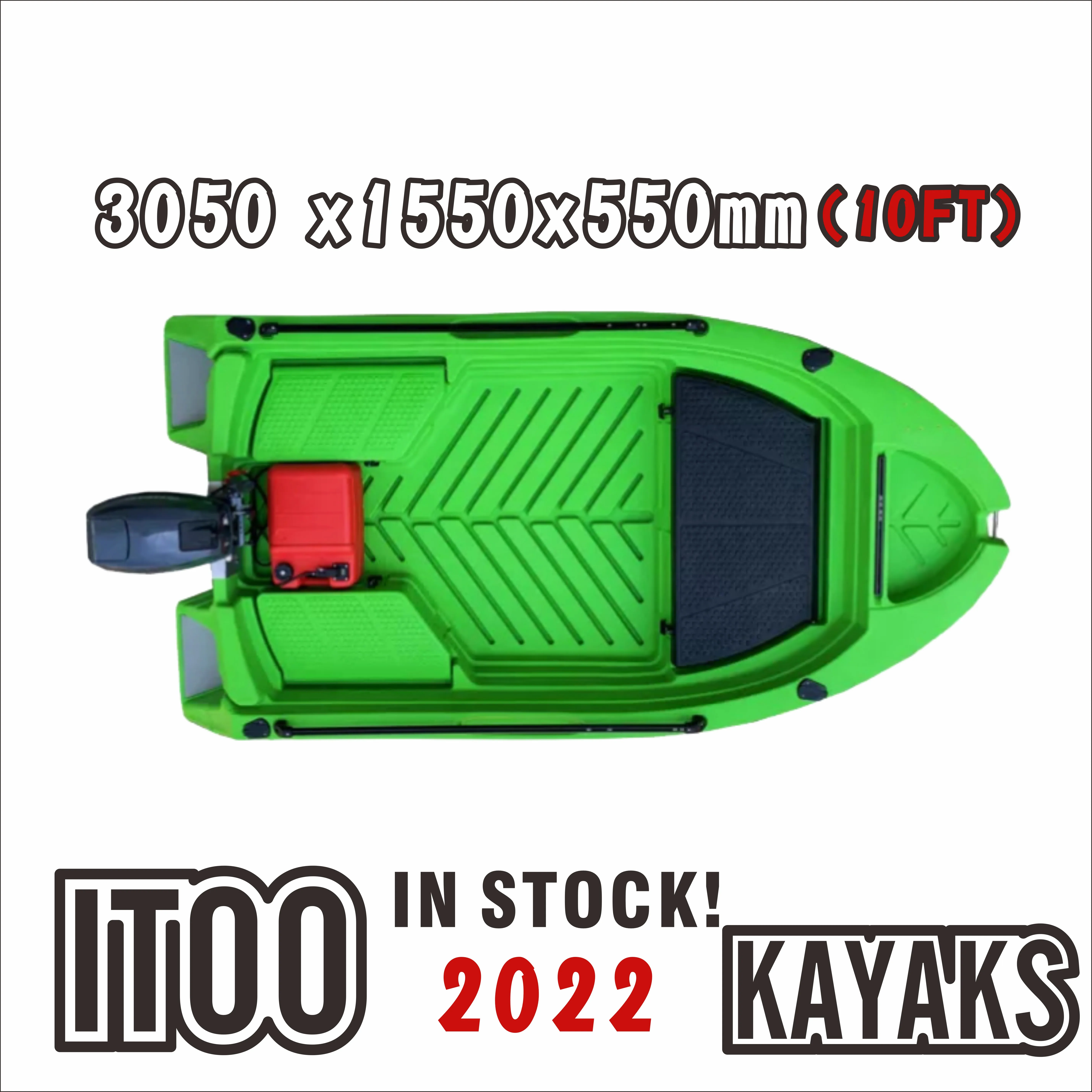 2023 ITOO 10ft Fishing Kayak with Electric Motor - Durable & Versatile
