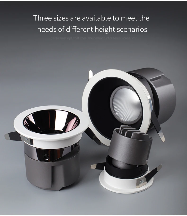 Modern LED Downlight Frame - Die-Cast Aluminum Indoor Lighting