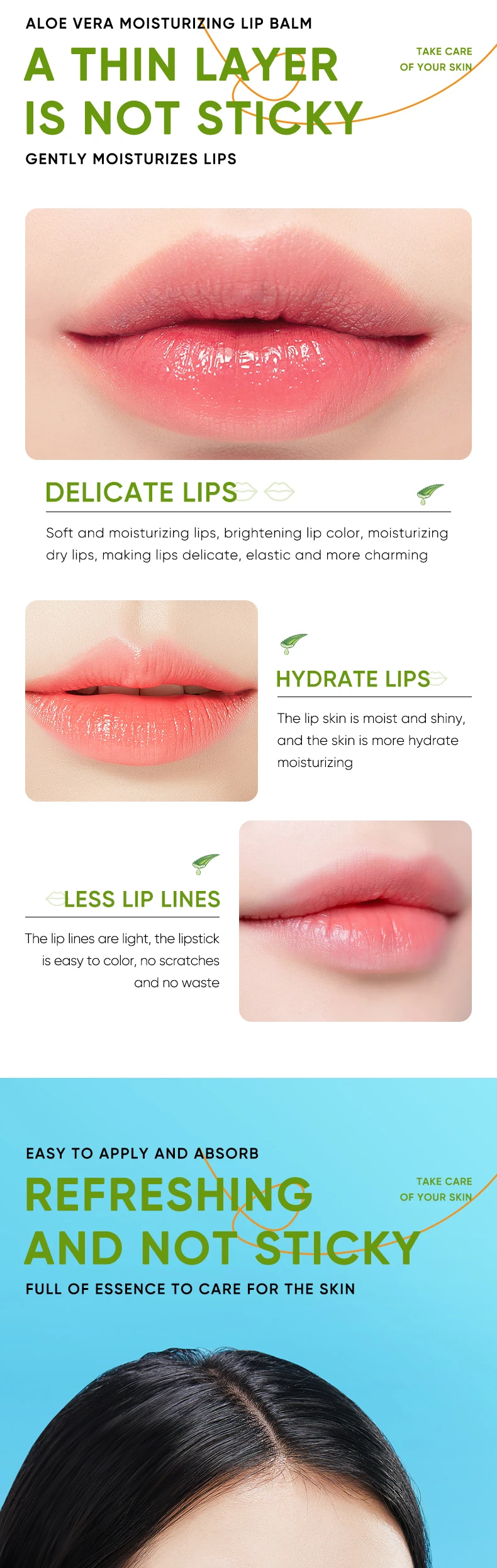 Wholesale SADOER Aloe Vera Lip Balm - Moisturizing & Healing