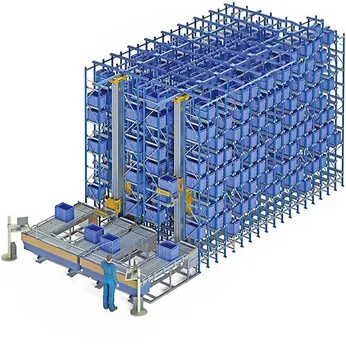 Multi Level Rack Asrs Warehouse Robot Storage Retrieval Picking System ...