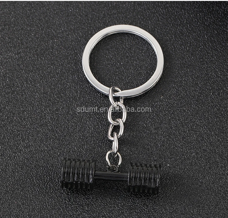 Metal Fitness Dumbbell Keychain Fashion Sports Key Chain - Buy Key ...