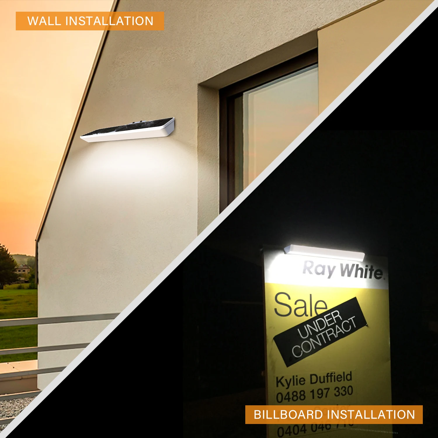 Real Estate Sign Post - Solar Signboard Lighting System