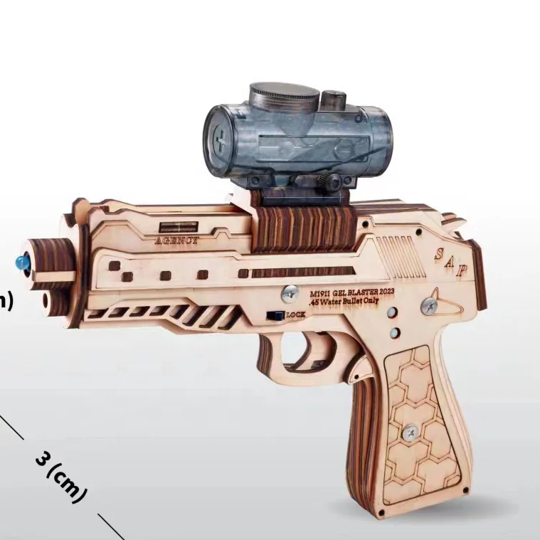 Classic Gun Toy Wooden Plastic Gun Electric Water Bomb Gun Toy For ...