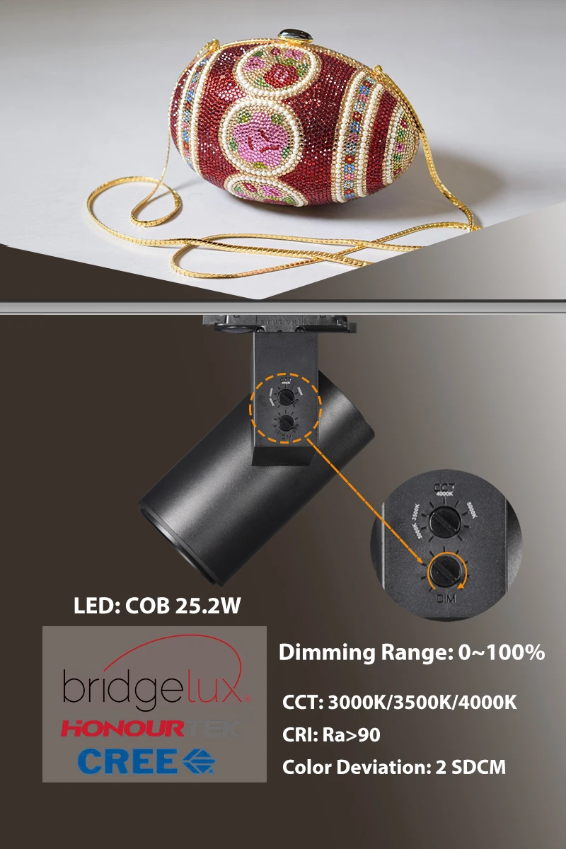 30w Cct Changing Track Light Aag Stucchi Track Adapter Multiple Beams ...