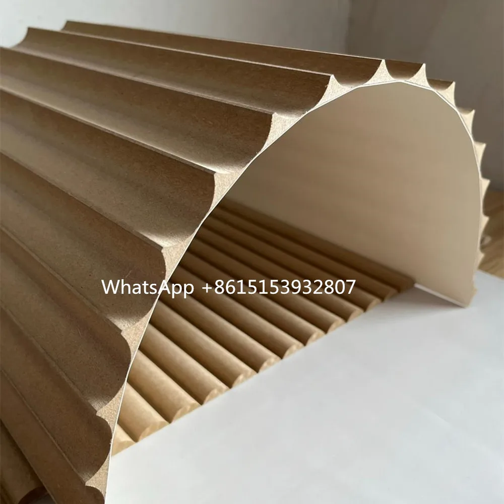 Flexible Grooved Half Round Wall Panel Wood Decorative Curved Wall ...